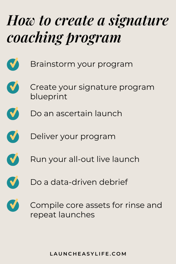 How to create a signature coaching program: steps & examples