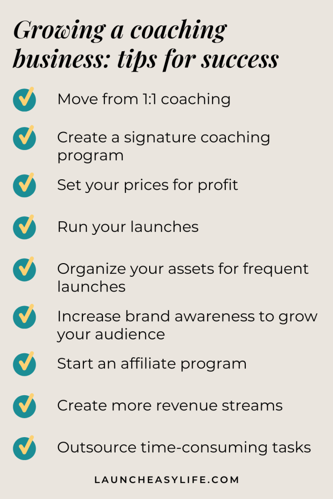 Growing a coaching business: how to earn more and work less